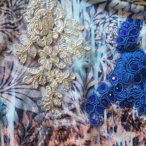 Despi | Swim | Despi Swimsuit Gold Embroidery With Blue Rhinestone ...